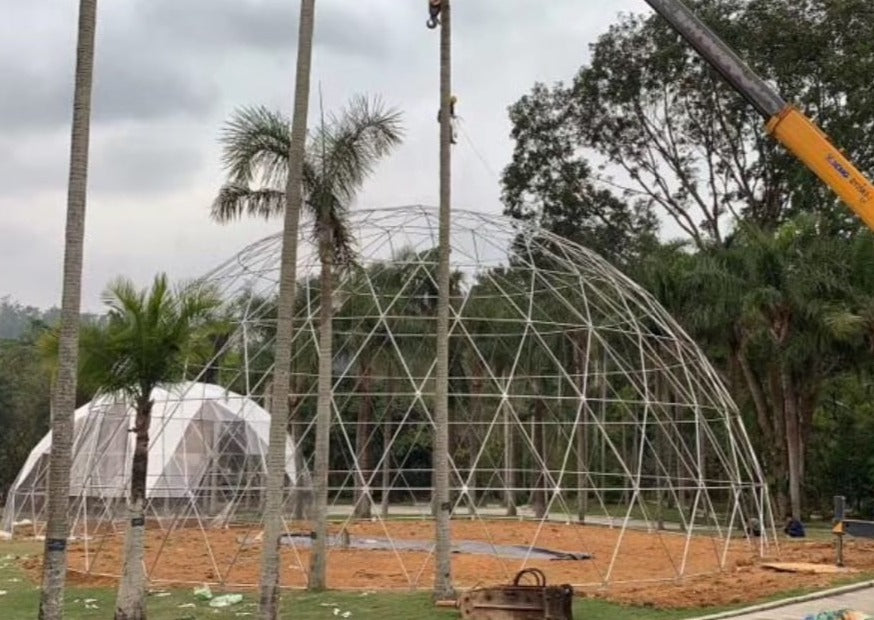 Galvanized Steel Geodesic Dome Frame – Glamping Dome Store